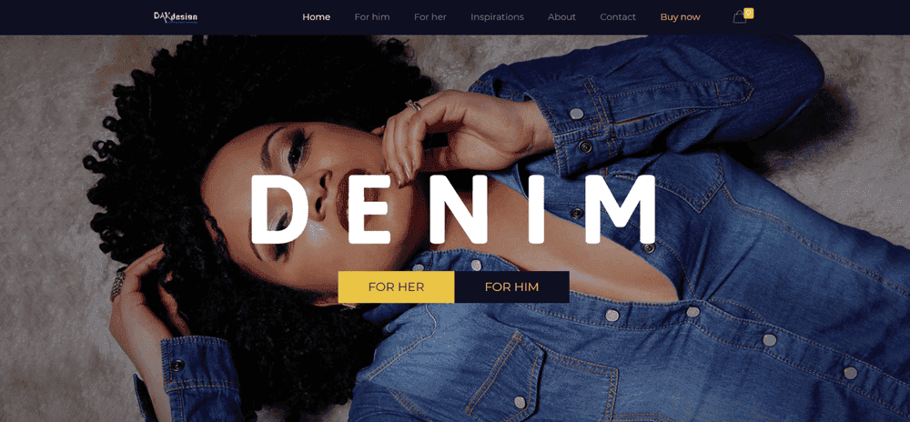 Mẫu website nước ngoài Denim - DAKdesign - Thiết kế web DakLak
