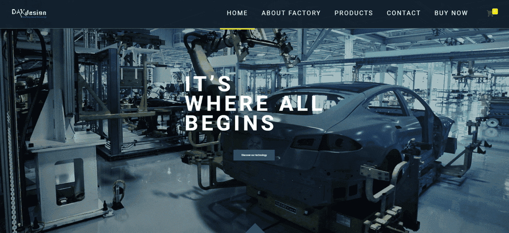 Mẫu website nước ngoài Factory - DAKdesign - Thiết kế web DakLak