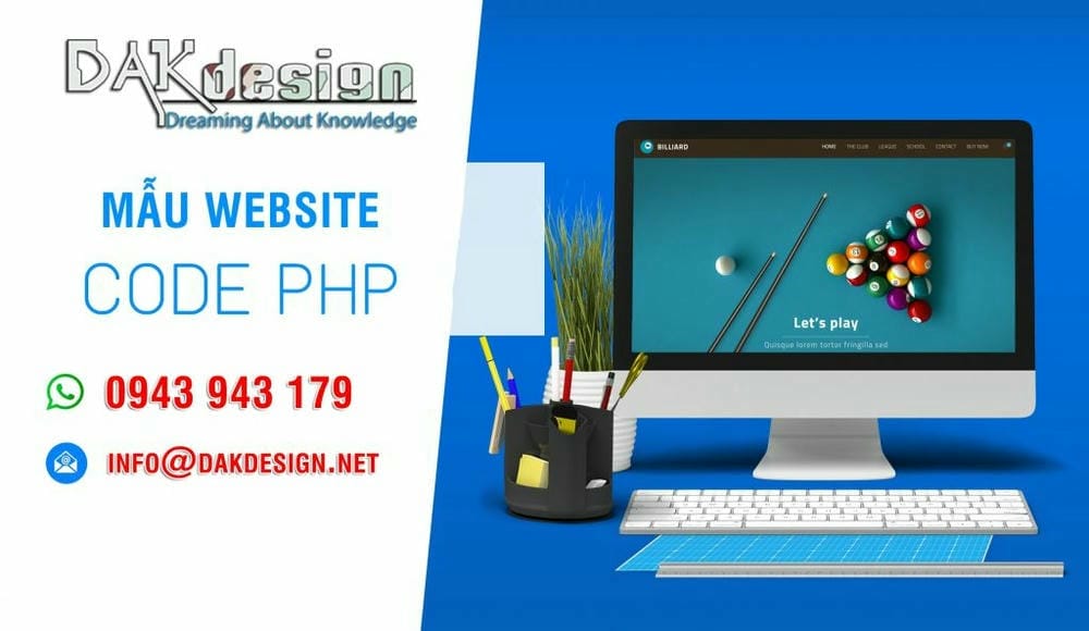 Mẫu website code PHP - DAKdesign - Thiết kế web DakLak